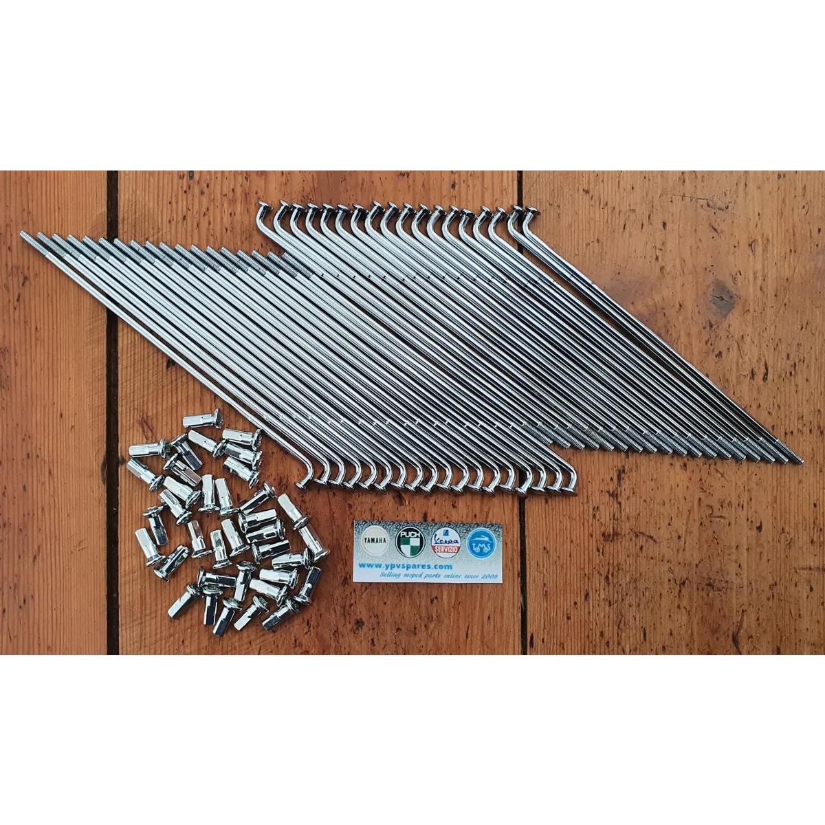 FS1-DX/FS1E-DX front spoke set with silver nipples