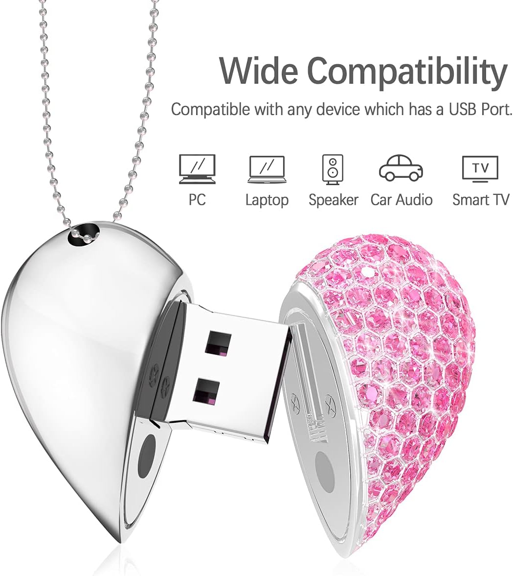 2. USB Metal Heart - up to 256GB