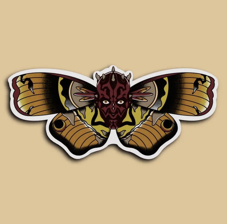 Darth Maul Moth Sticker