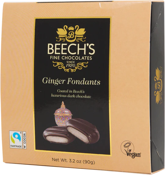 Beech's Ginger Fondant Creams in Dark Chocolate - 90g Beechs Gift Box