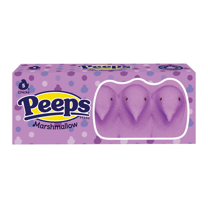 Peeps Lavender Marshmallow Chicks - 5 Chick Easter Pack 42g