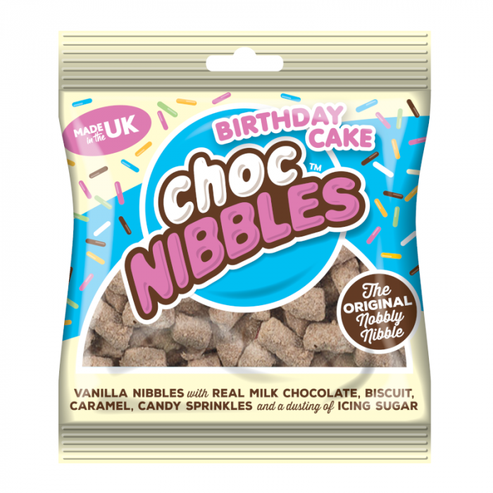 Sweet Dreams Birthday Cake Choc Nibbles - 150g Bag - Chocolate Nibbs