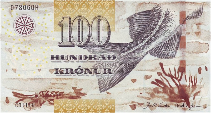 Faeröer islands - P25 - 100 Kronur - 2002 - B213
