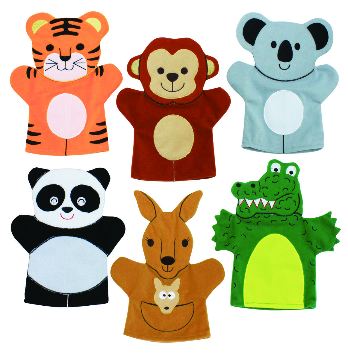 Wild Animals Hand Puppets Set 2