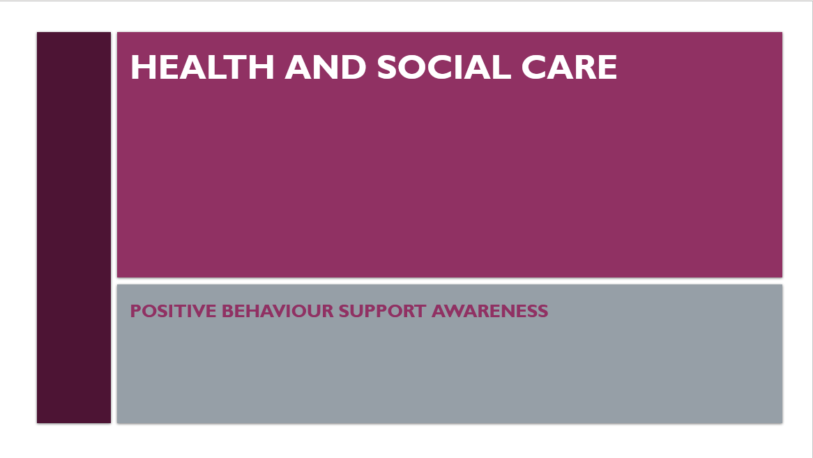 Positive Behaviour Support Awareness