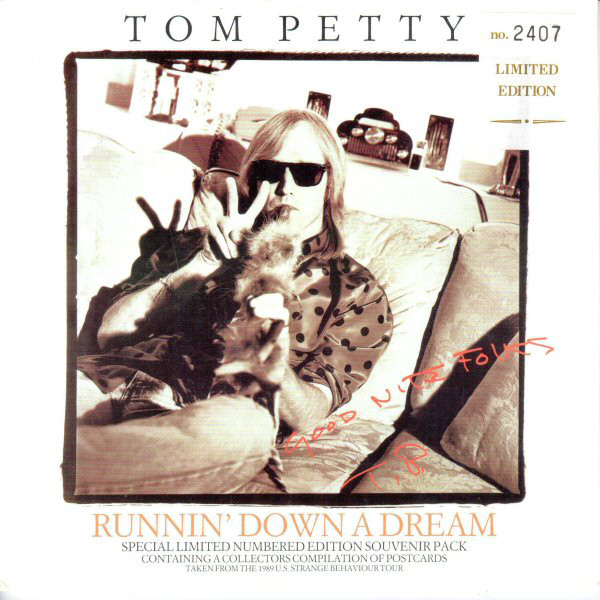 Tom Petty ‎– Runnin' Down A Dream - UK Limited Edition 2 Track 7" Numbered Postcard Pack