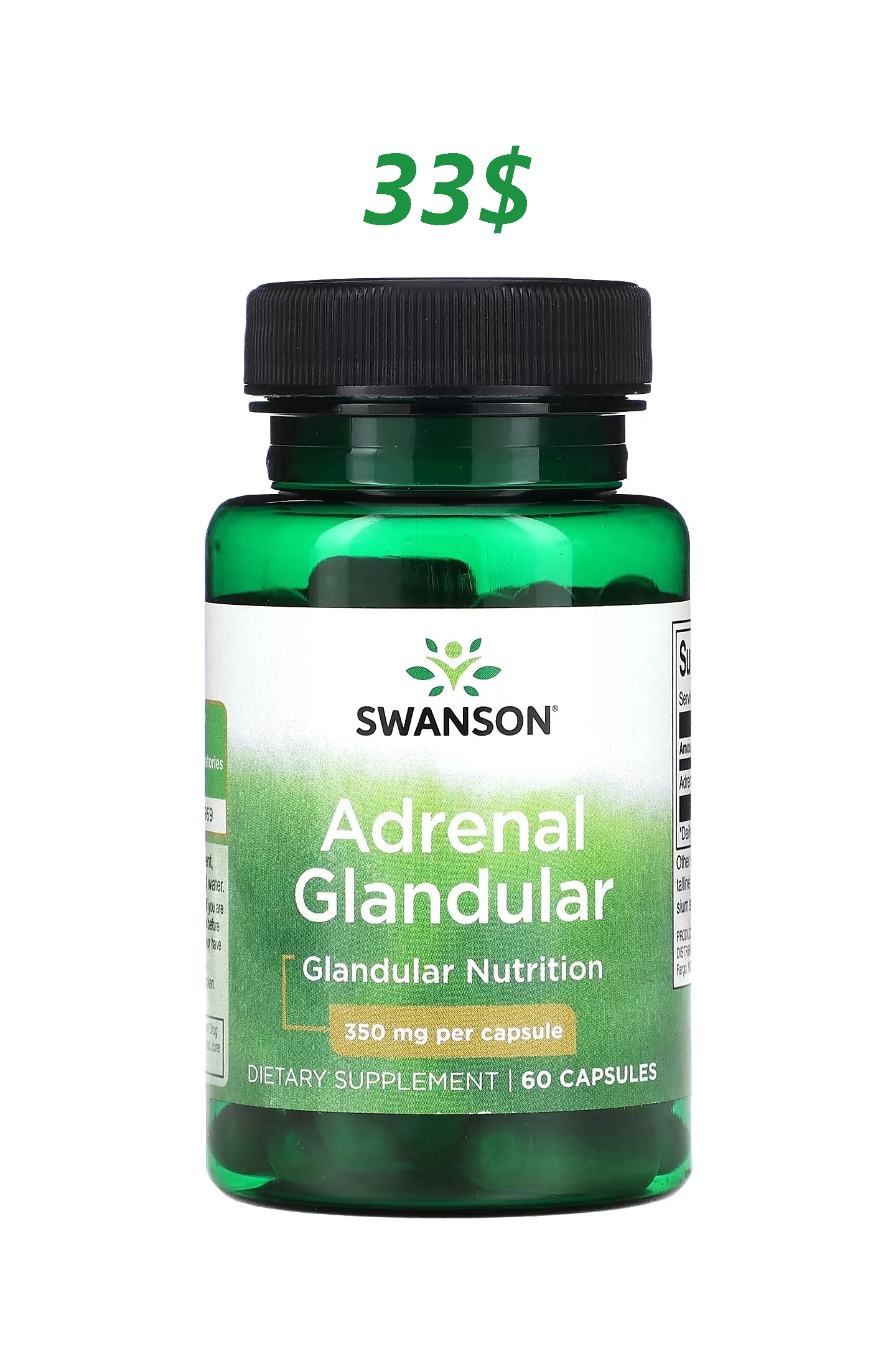 Adrenal Glandular 350mg 60' - Swanson