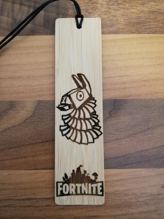 Fortnite Laser Engraved Bookmark