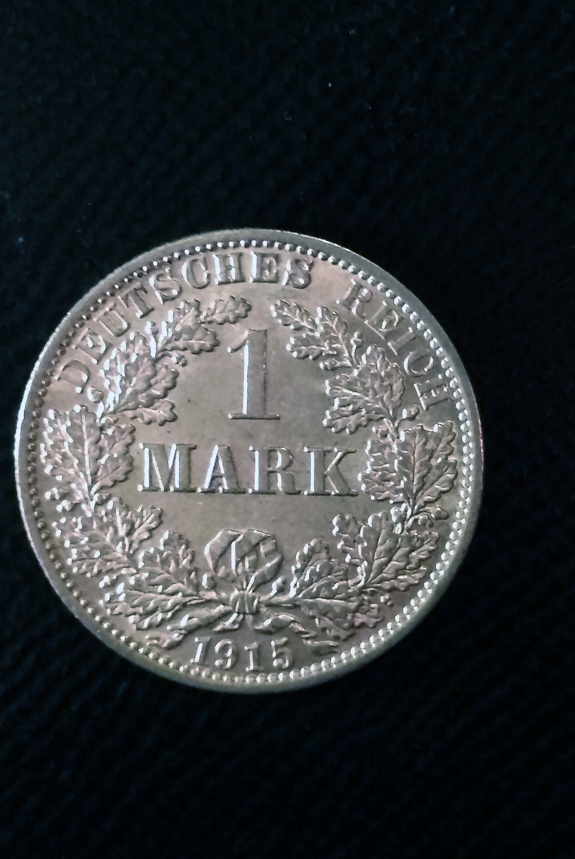1 Mark Deutsches Reich, 1915 A Stempelglanz!