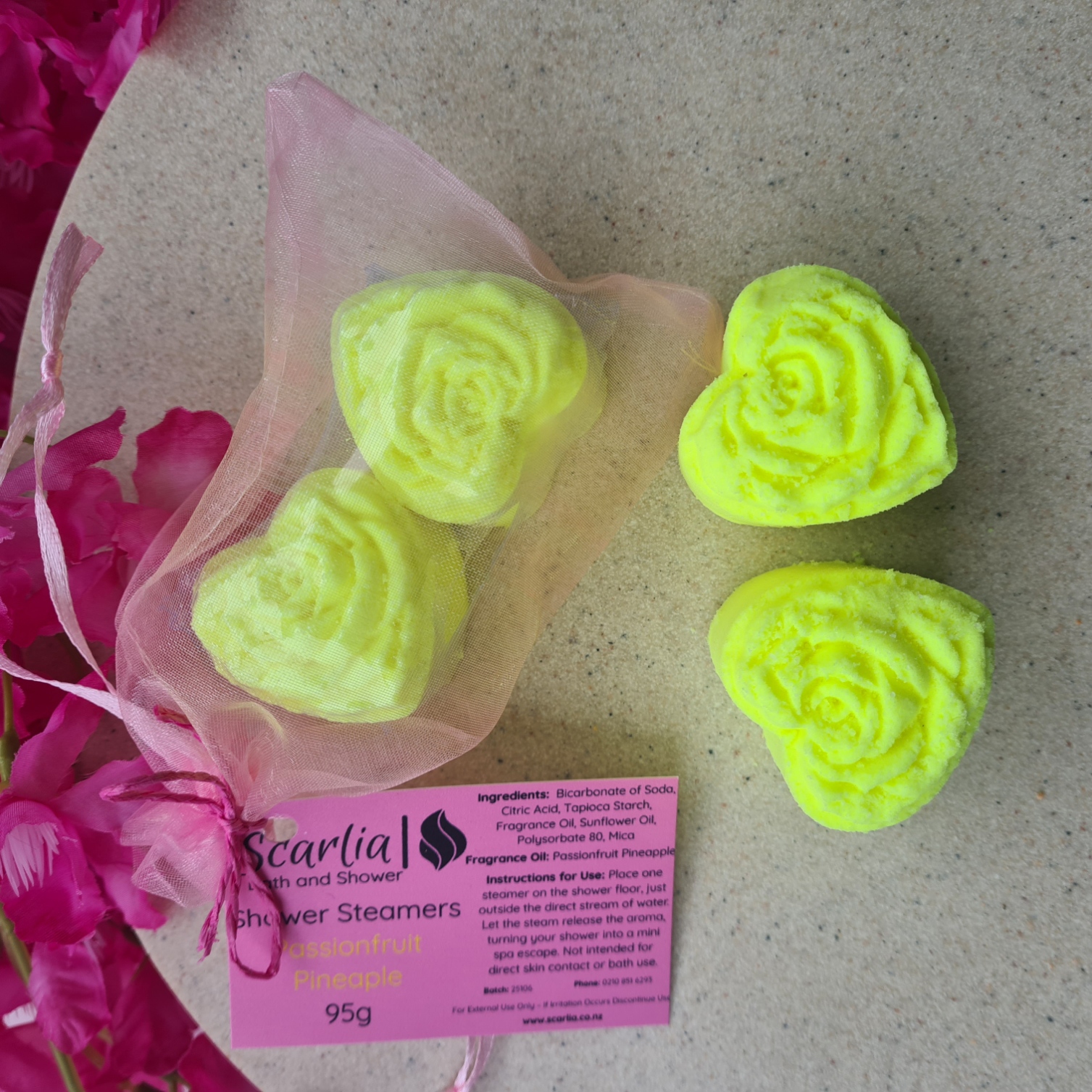 Passionfruit Pineapple Shower Steamer 95g - Scarlia