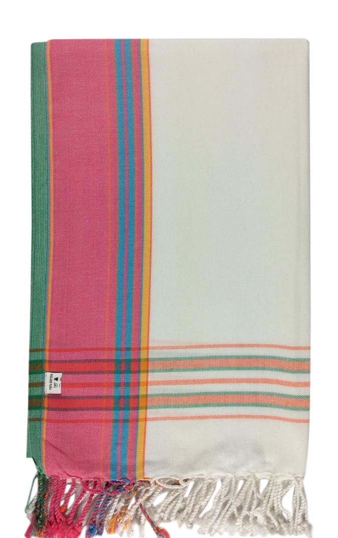 Watamu white traditional Kikoy Sarong Wrap Cover-up Scarf Kikoi The ...