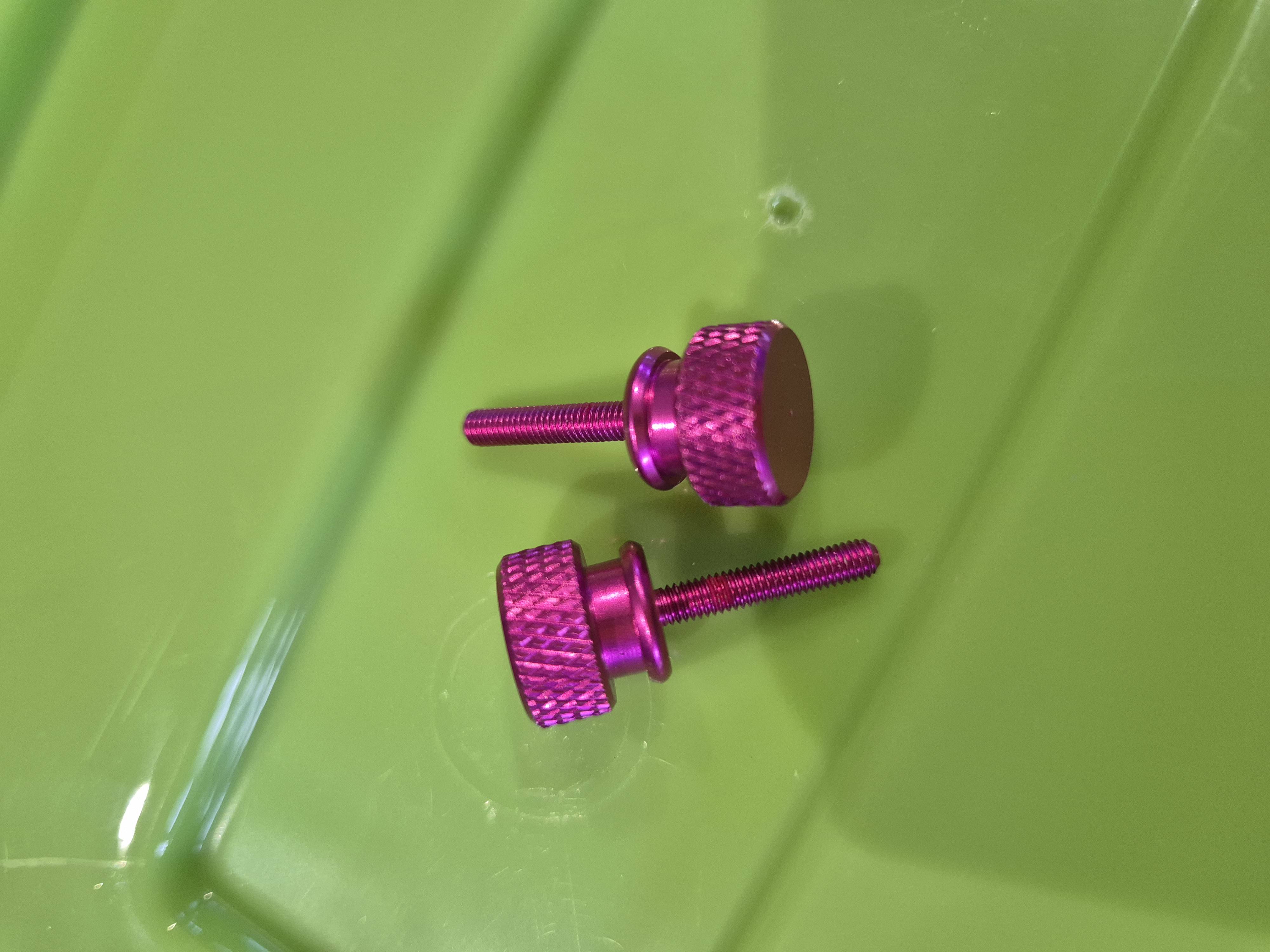 M3 anodised wing bolts