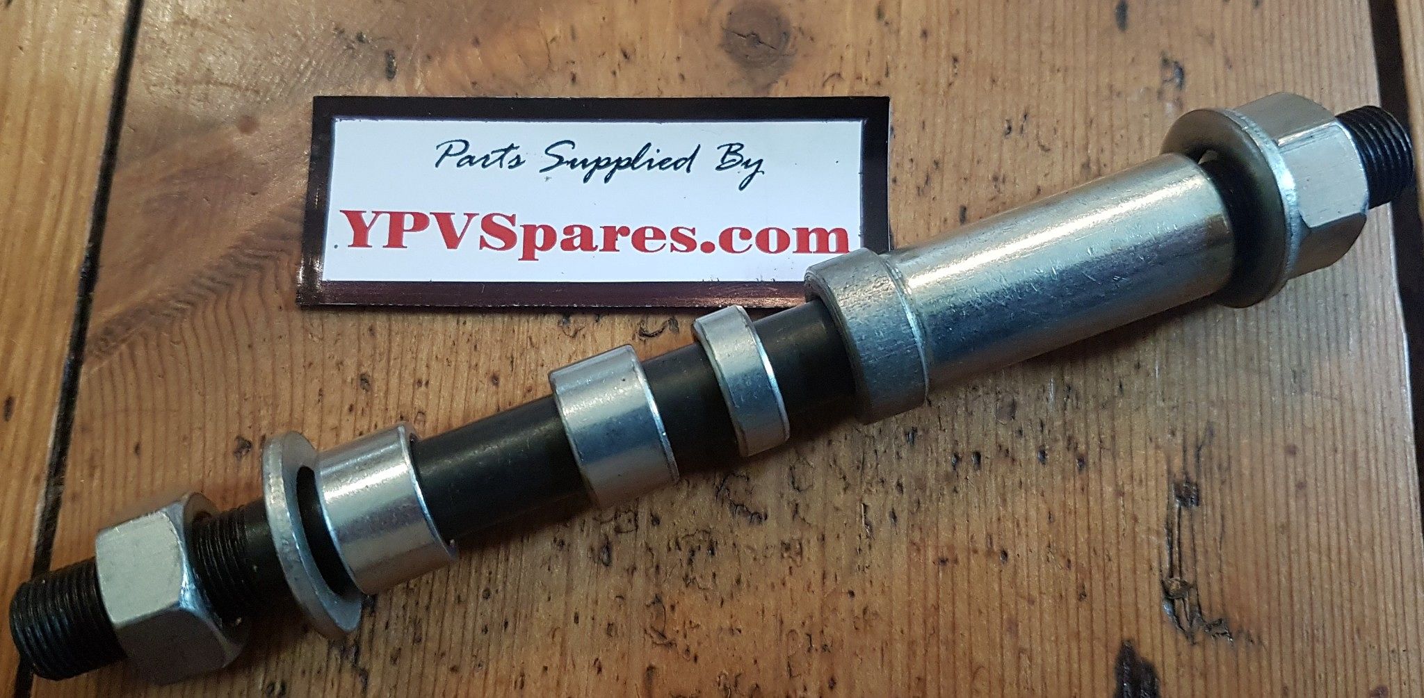 Puch Maxi 12mm front wheel spindle/axle kit for alloy wheel.