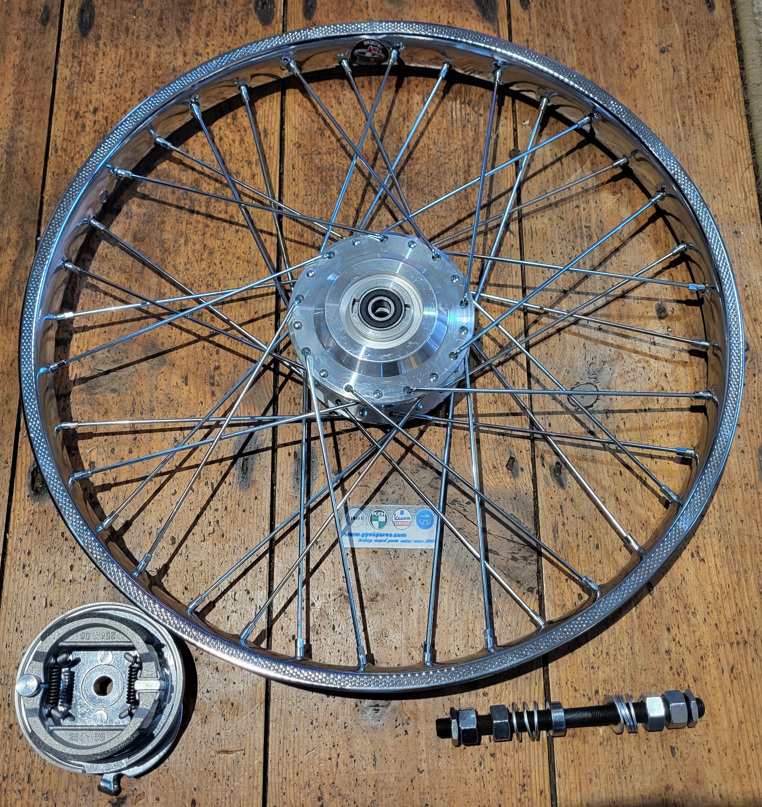 Complete Puch Maxi front wheel 1.20 x 17
