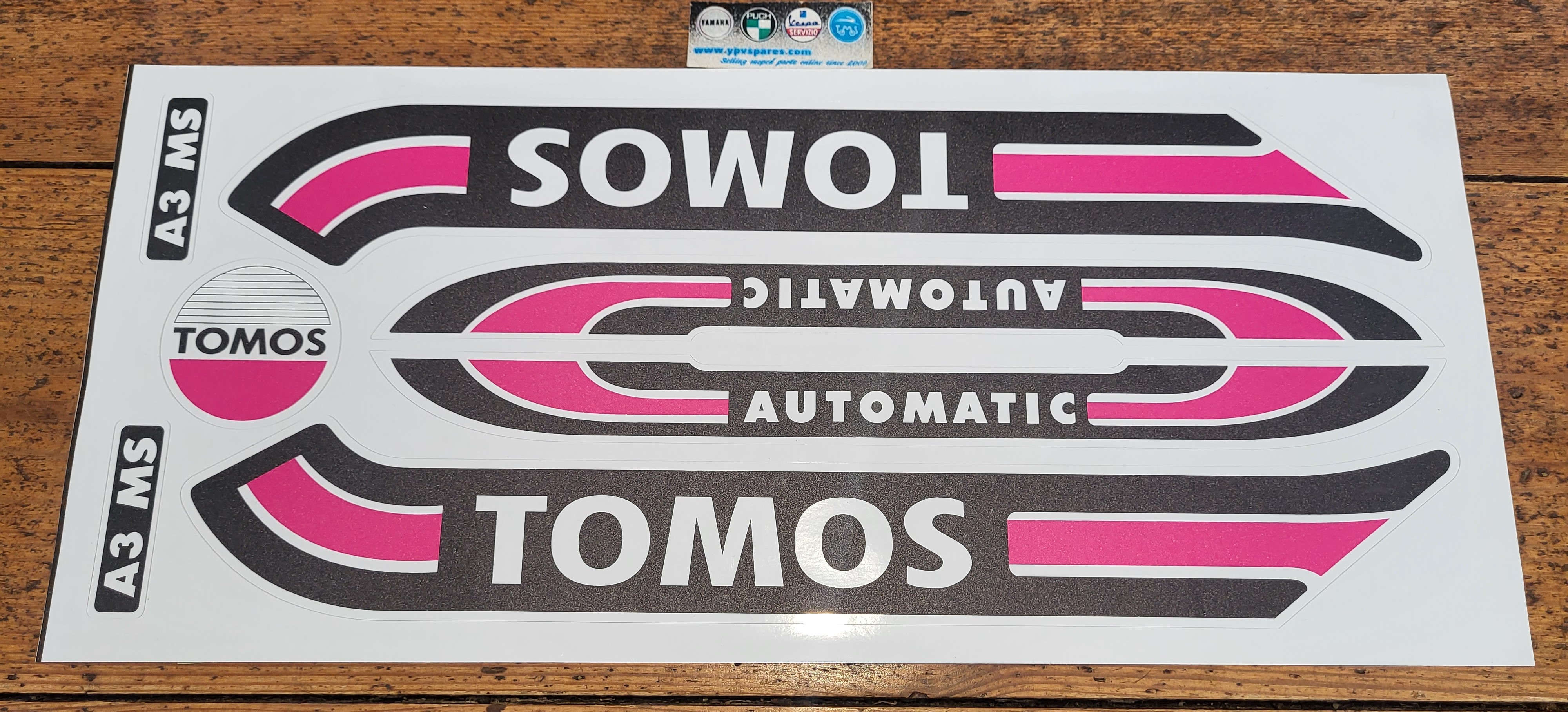 Tomos A3 purple sticker set