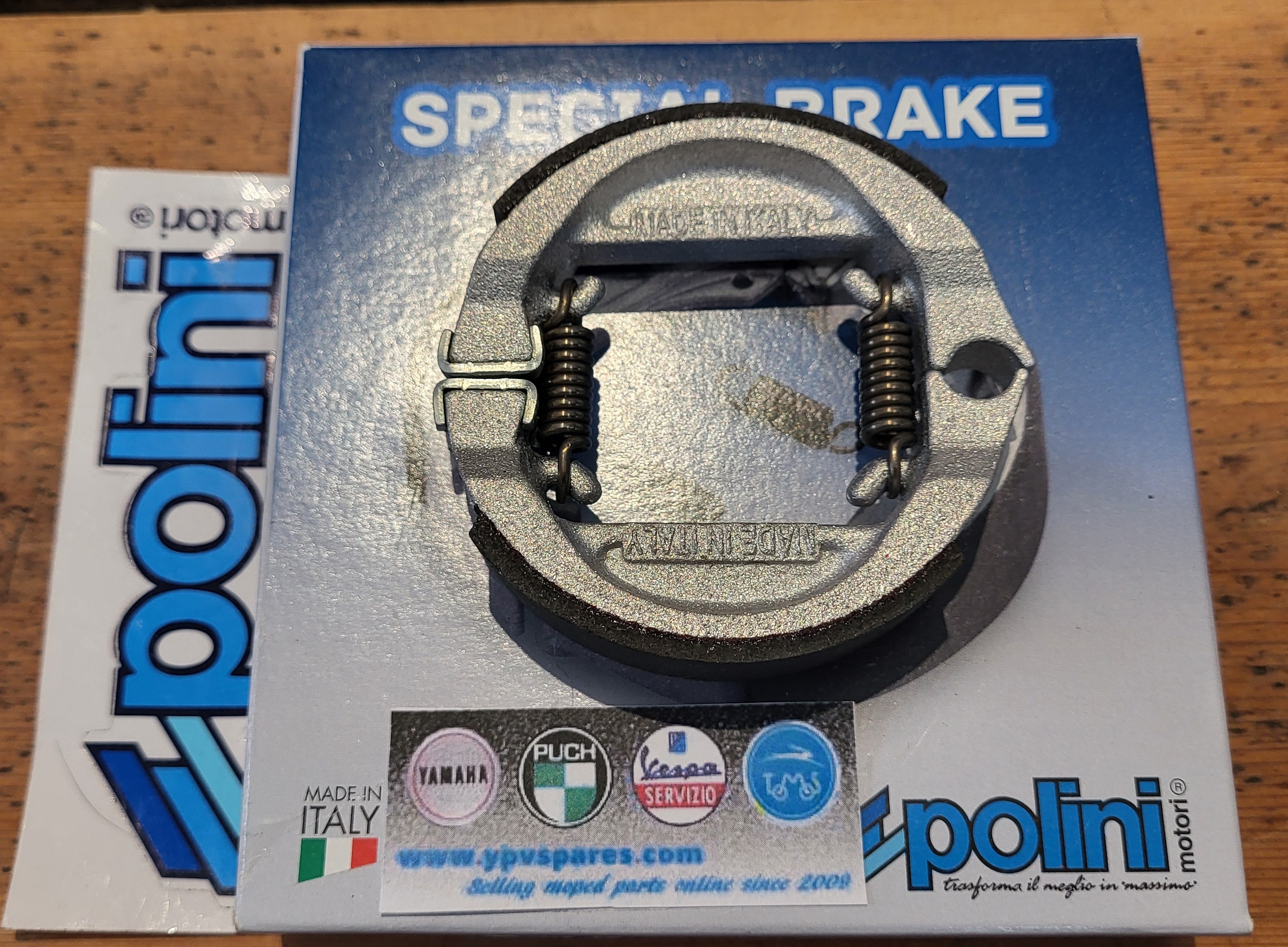 Polini brake shoes for Puch Maxi.