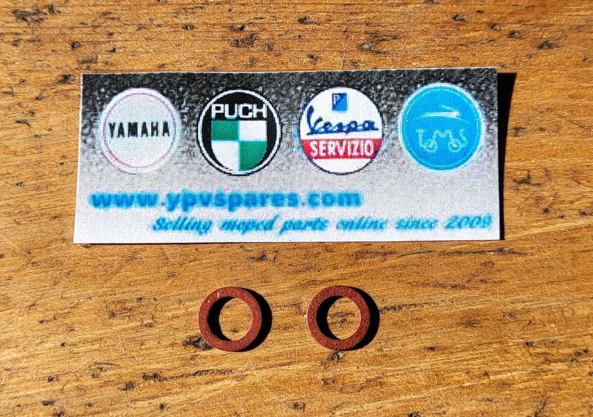 Puch Maxi oil level/crank case drain bung seals/washers