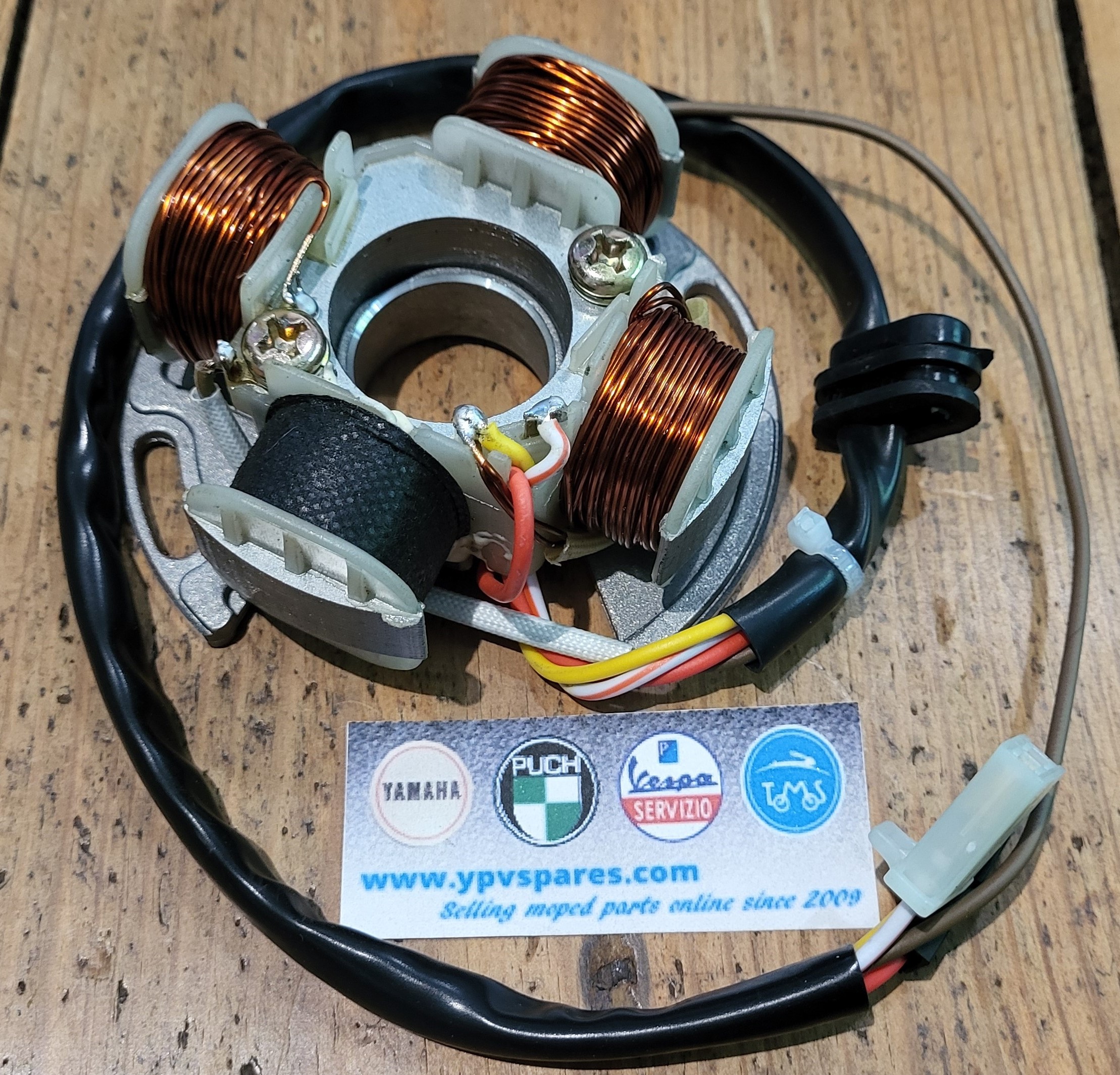 Tomos electronic ignition stator plate without pick up