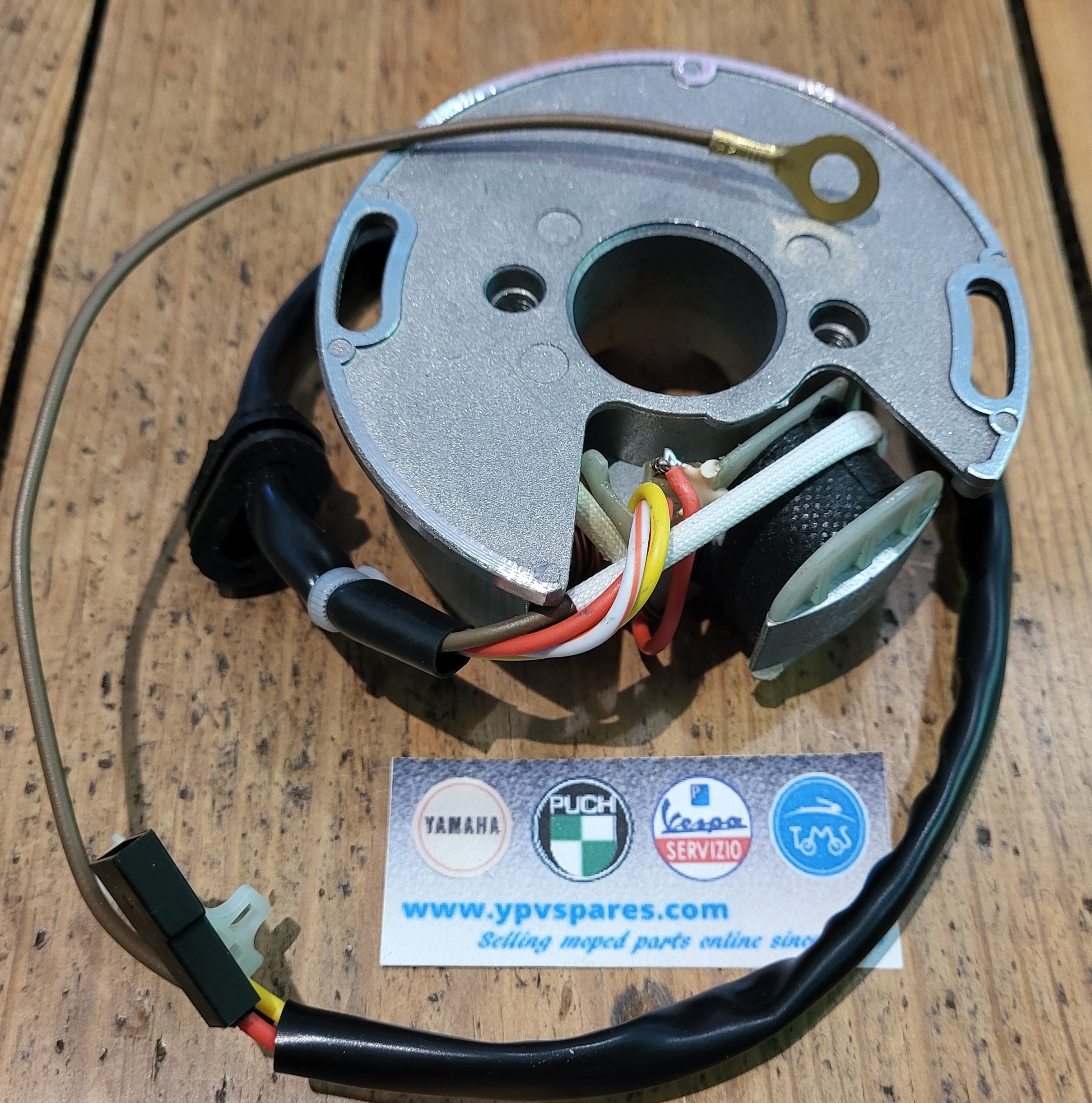 Tomos electronic ignition stator plate without pick up