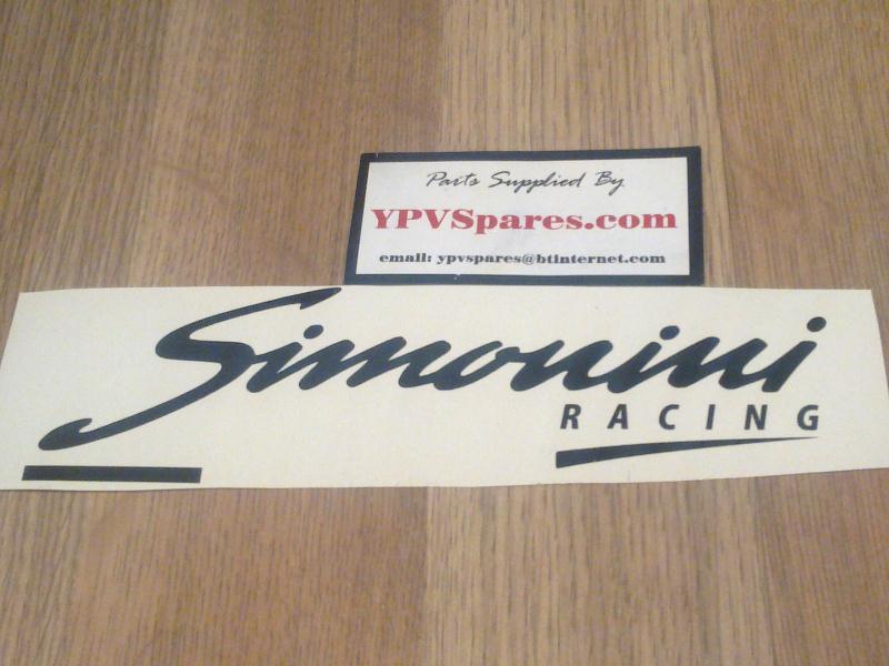 Simonini Racing Decal Black or White Available