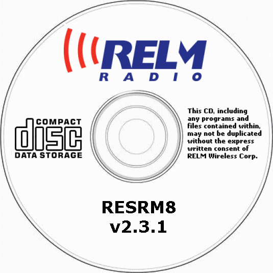 RELM RESRM8 PROGRAMMING SOFTWARE RM800 RMU800 v2.3.1
