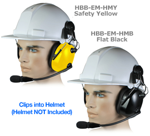 HBB-EM-HM (Helmet Mount) Series - Dual Earmuff Headset