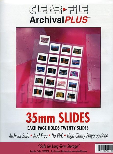 35mm Slide Sheet - 20 Slides/Sheet