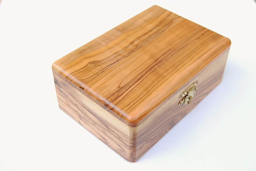 Olive Wood Rosary Box from the Holy Land