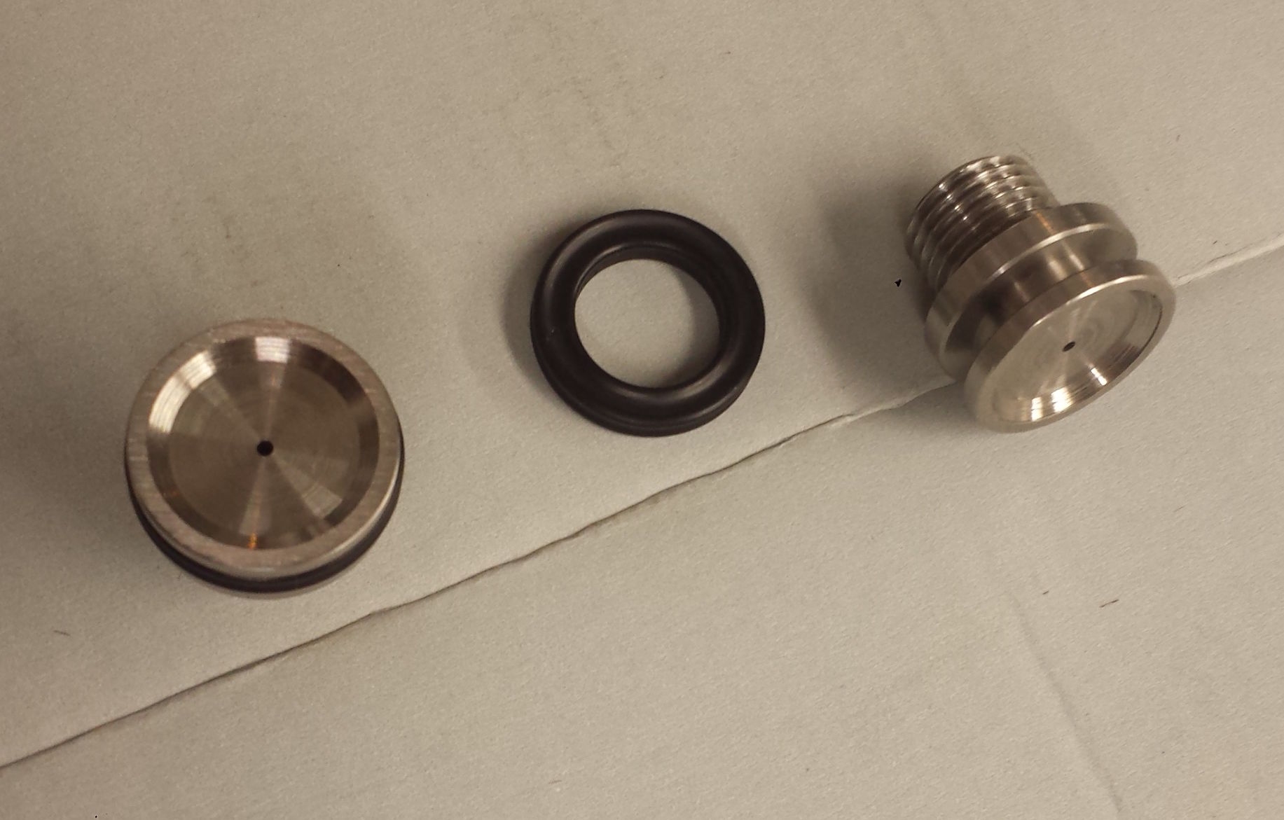 Sharp Innova Piston head conversion to O ring in Stainless Steel