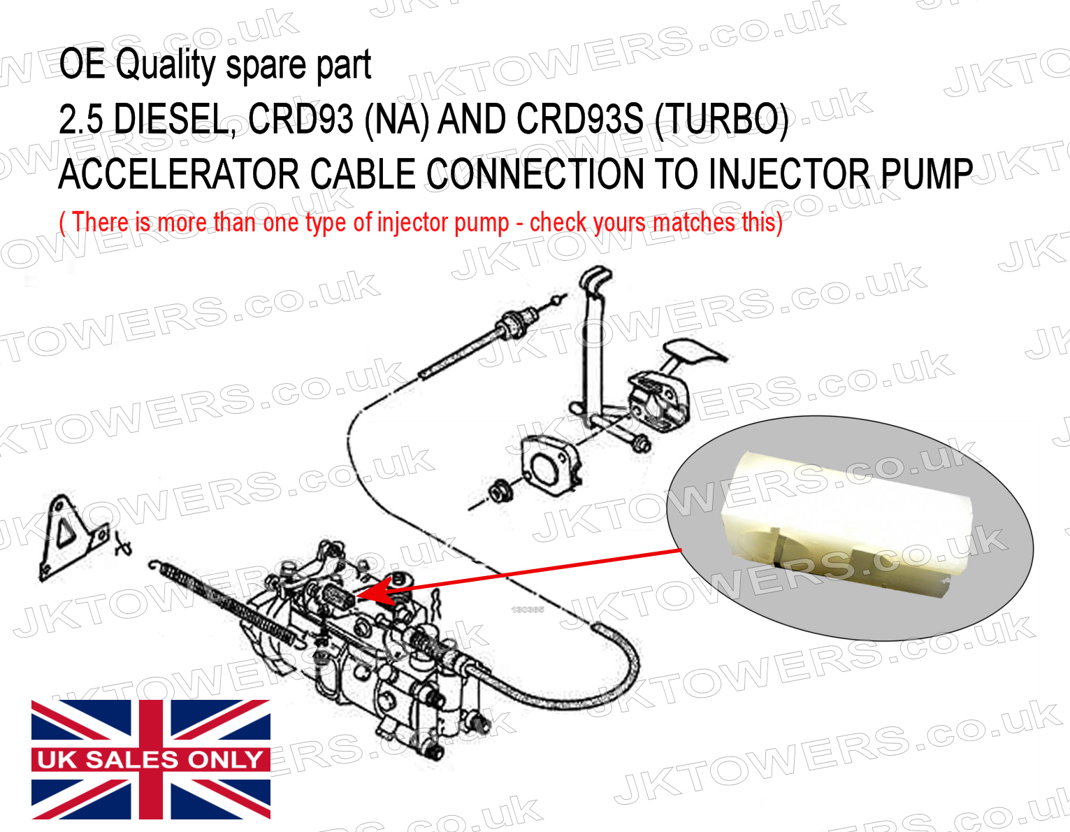 Throttle Cable End Piece Diesel