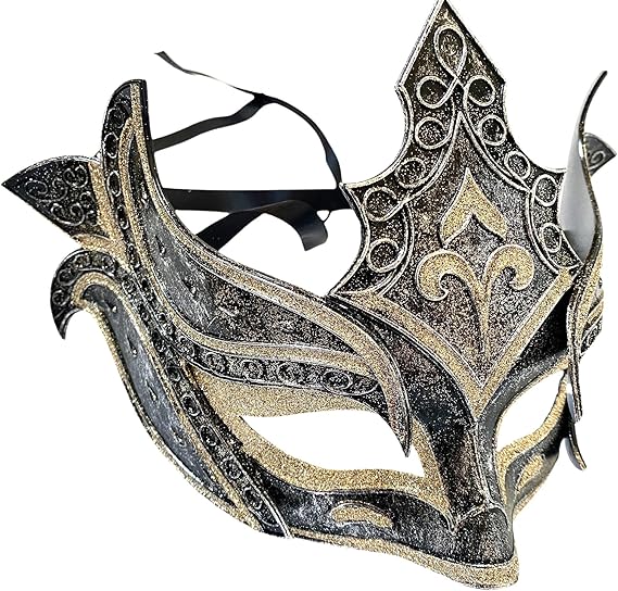 Black and Silver Gladiator Eyemask
