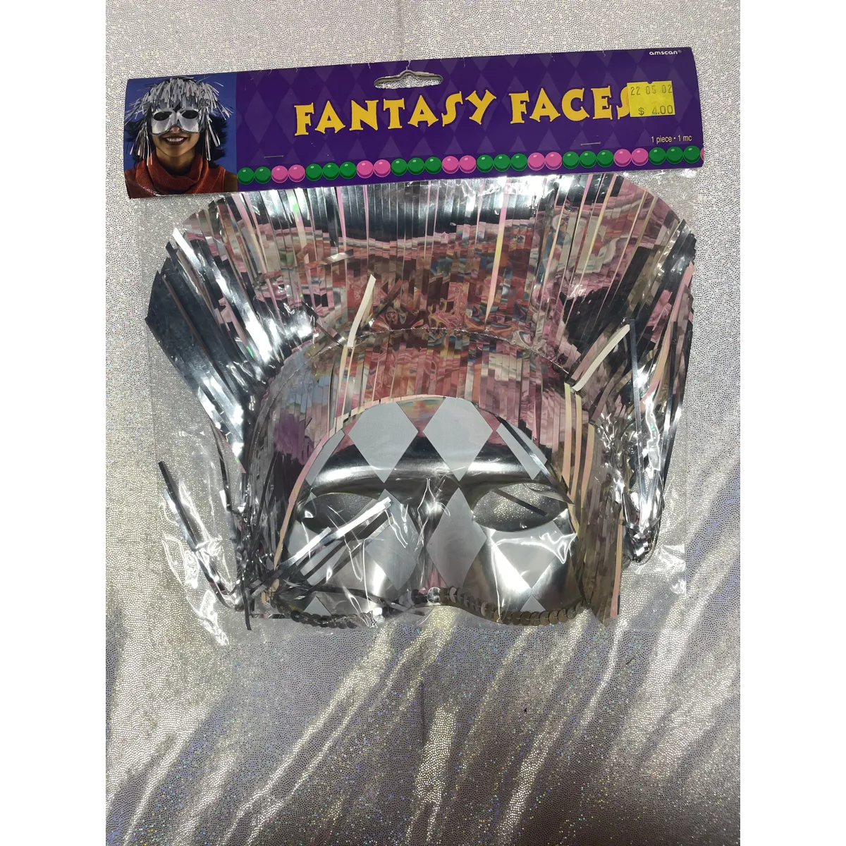 Fantasy Faces Silver Eyemask