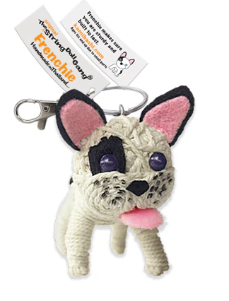 Frenchie the French Bulldog String Doll Keychain