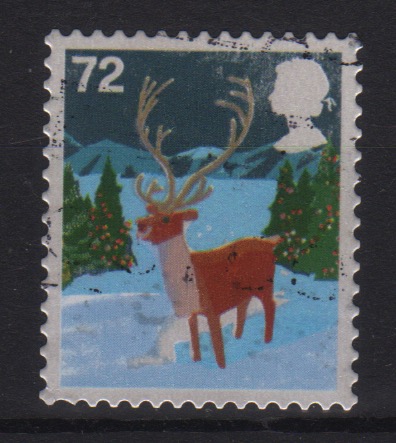 72p reindeer Christmas 2006 stamp used