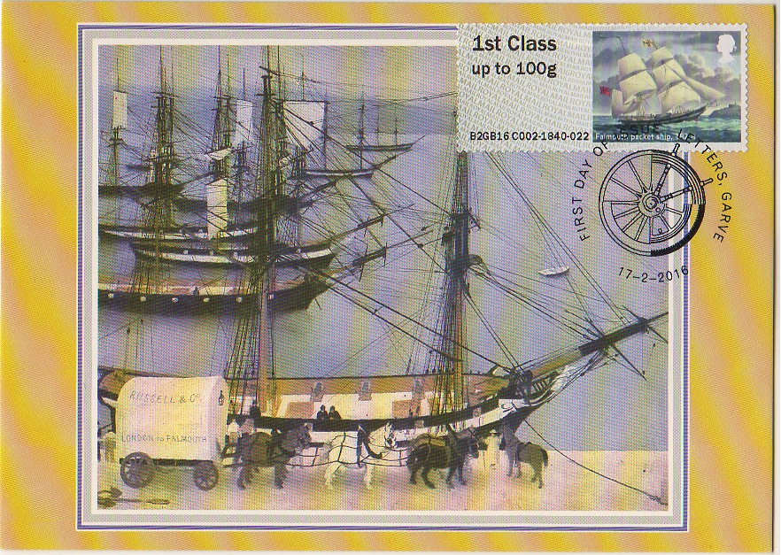 Post and Go Postal Heritage Transport Falmouth Packet Maximum Card 2016