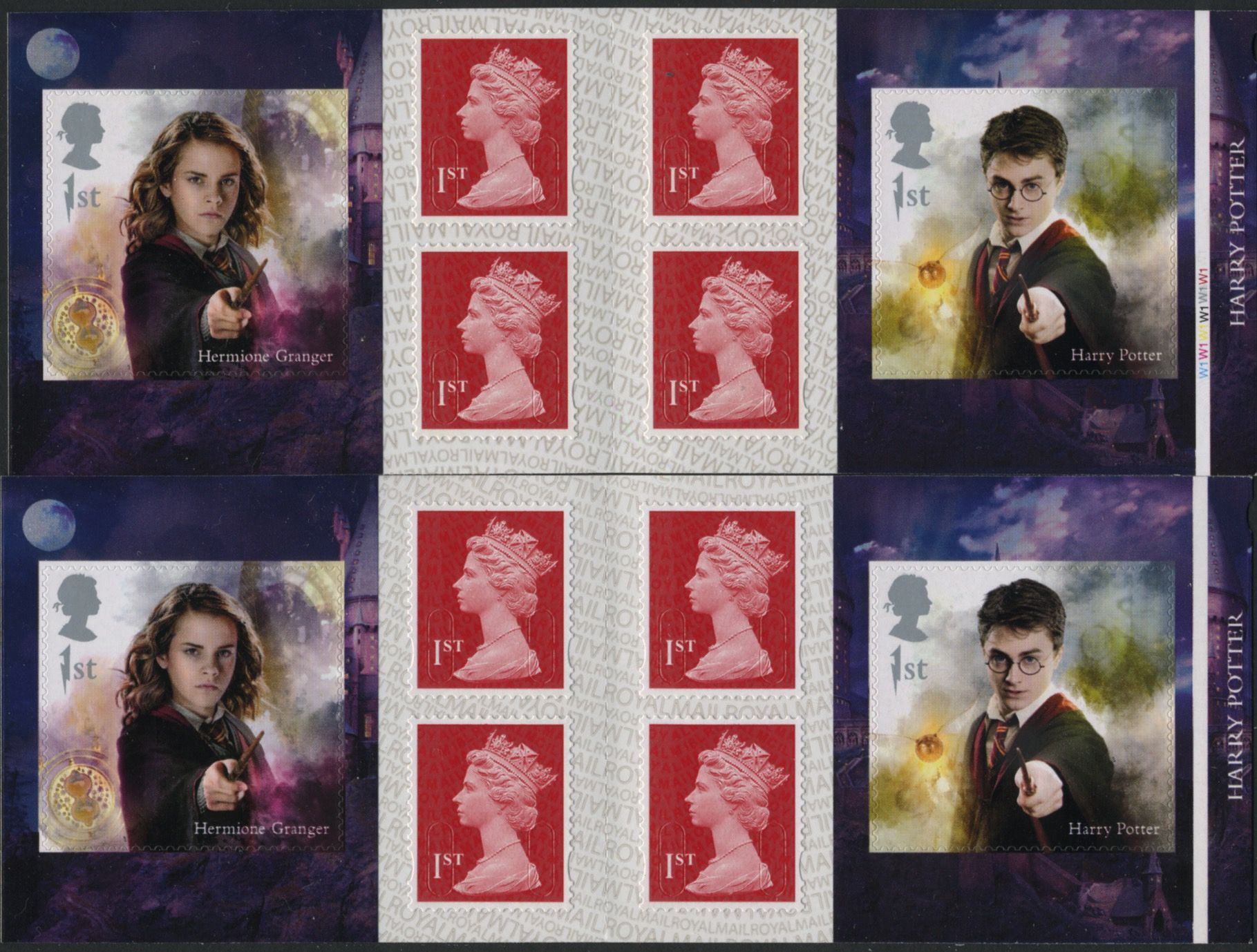 Harry Potter stamps from 6x1st book