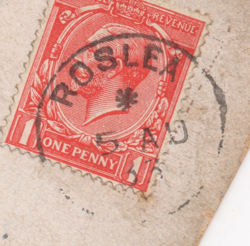 Roslea postmark 1933 on picture postcard