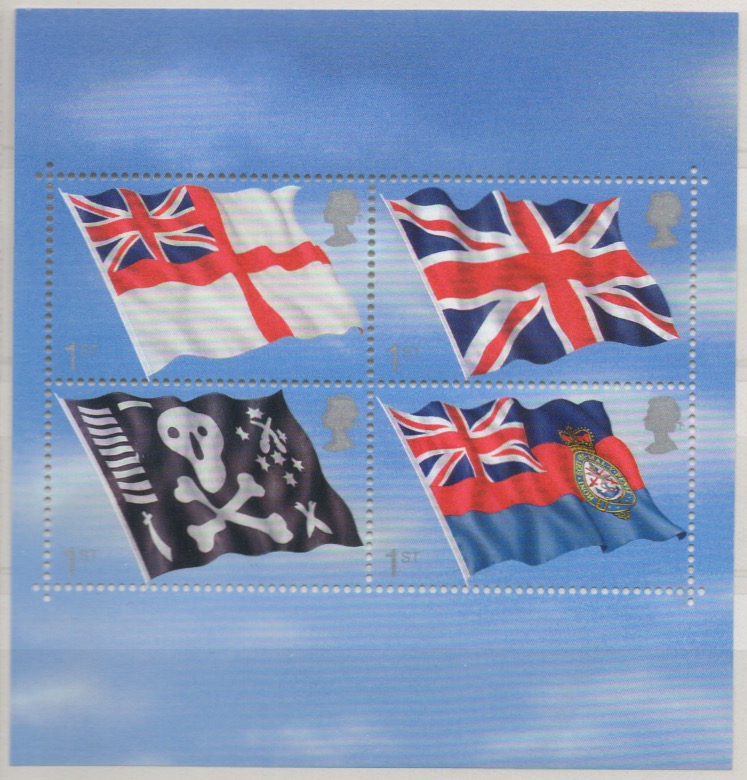 Cetenary of the RN Submarine Service Flags miniature sheet.