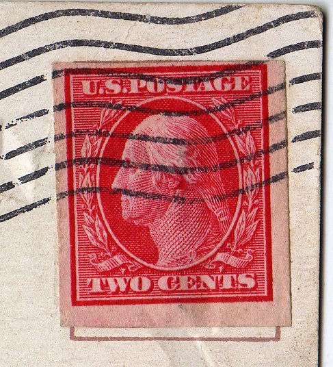 2c Washington Imperf Coil on postcard