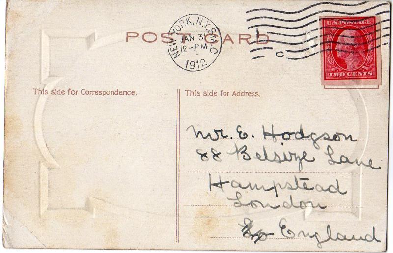 2c Washington Imperf Coil on postcard