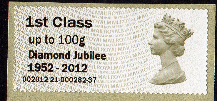 Diamond Jubilee Machin 1st class Faststamp FDC 22 February 2012