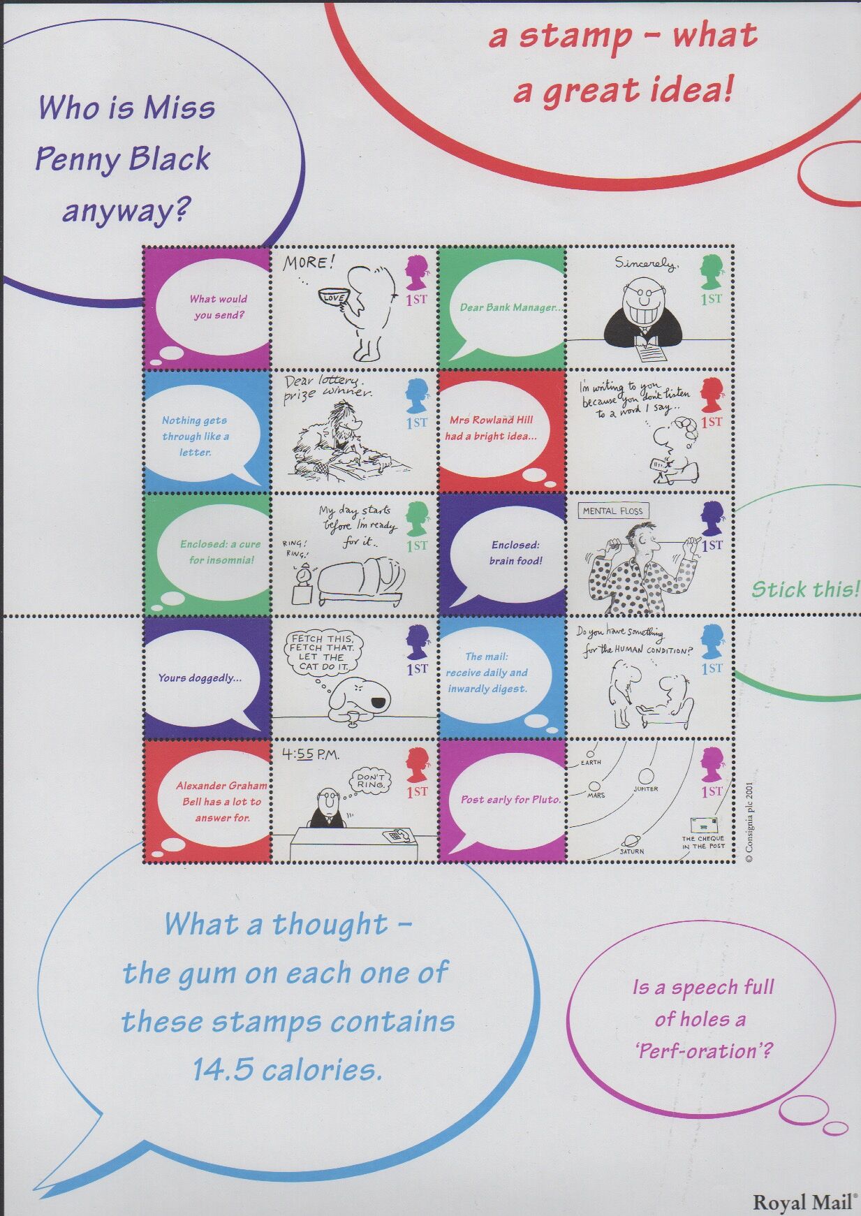 Cartoon Greetings Smilers Sheet 2001