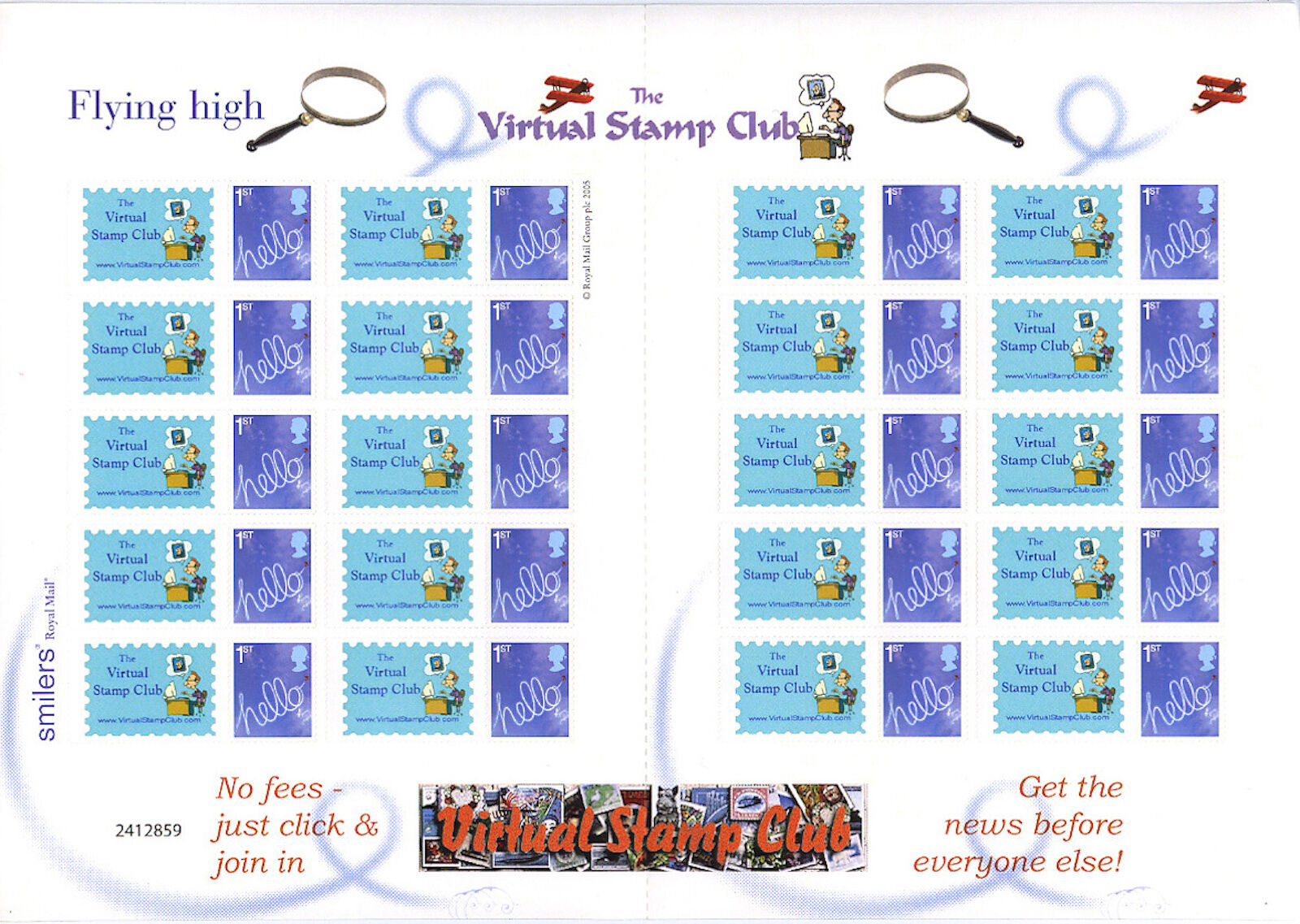 Virtual Stamp Club Personalised Smilers Sheet