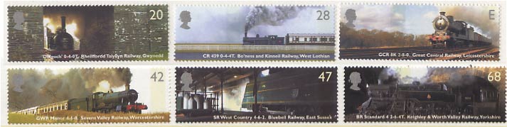 Classic Steam Locomotives Stamps 2004