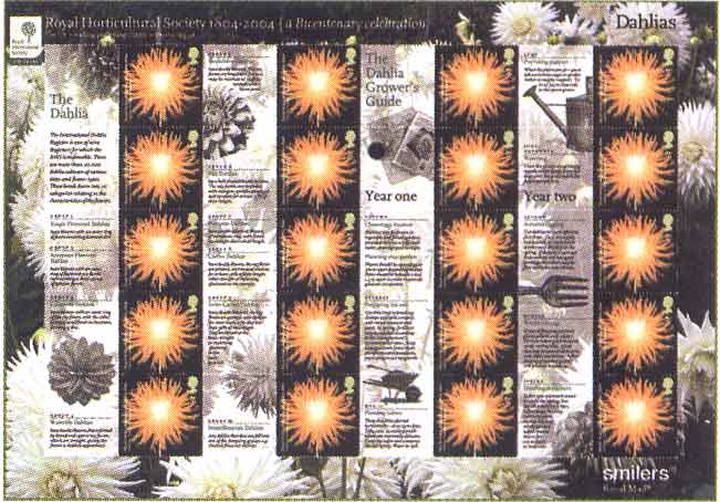 Royal Horticultural Society Smilers Sheet