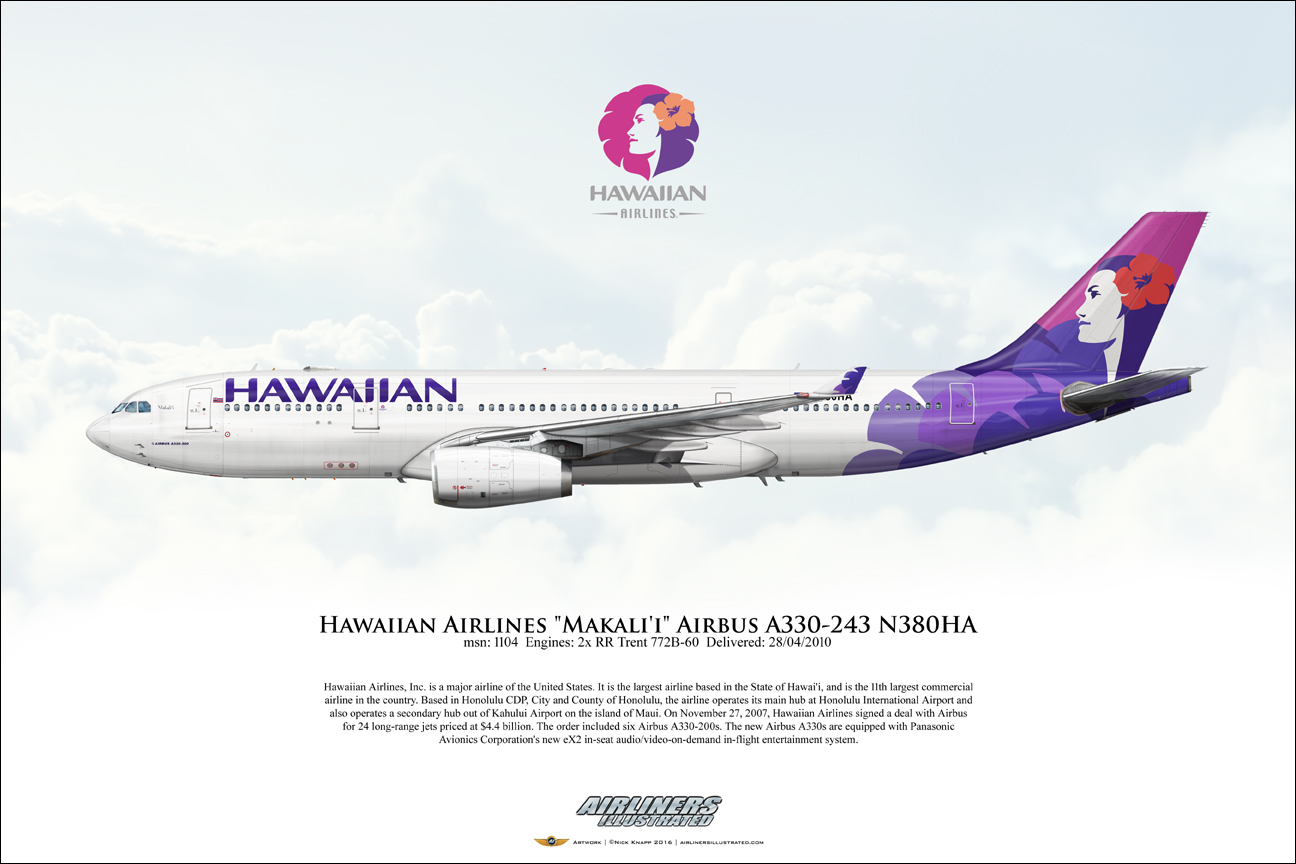 Hawaiian Airlines "Makali'i" Airbus A330-243 N380HA