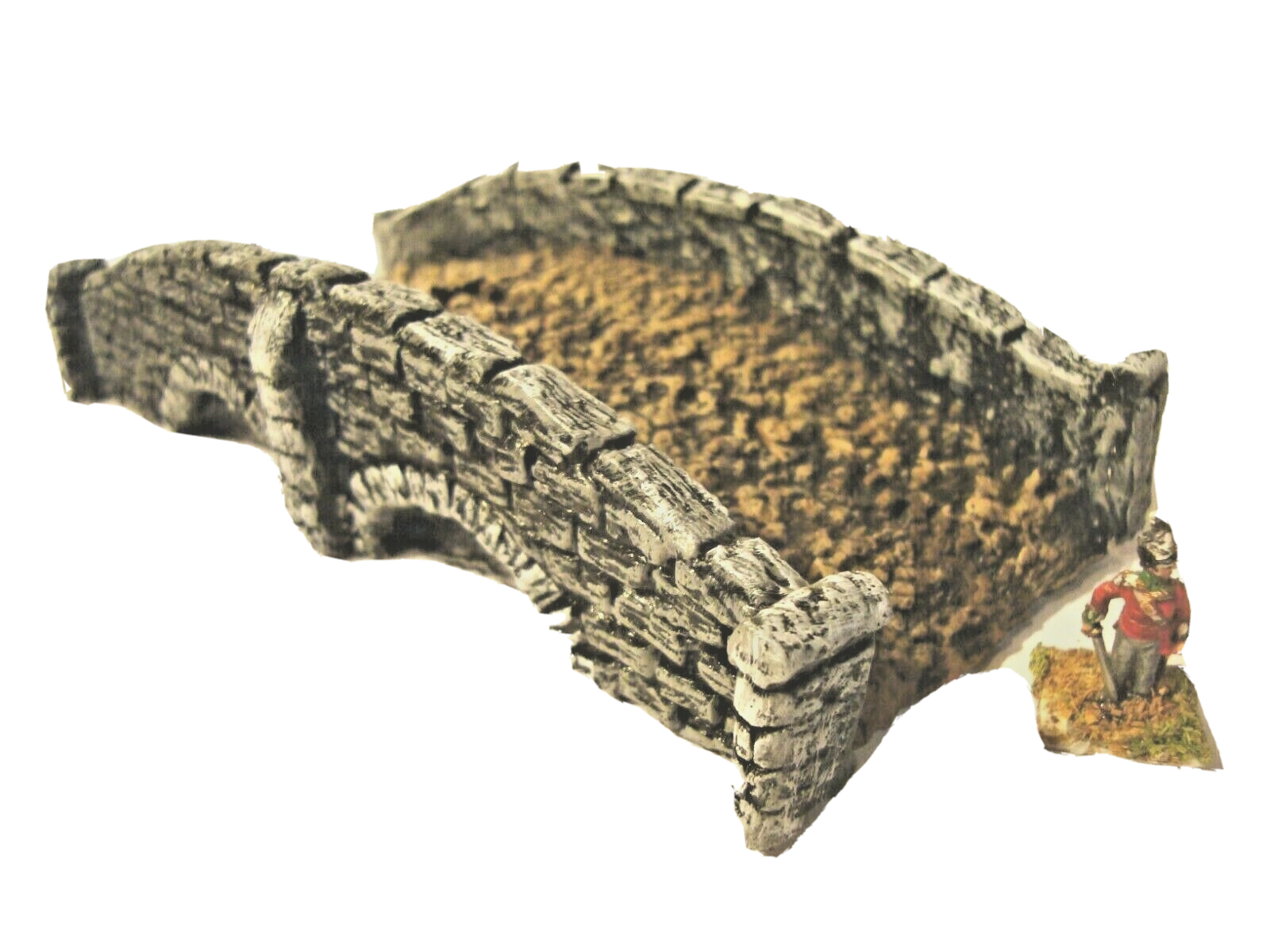 J3 Double Arch Bridge 15mm for wargaming tabletop, model scenery