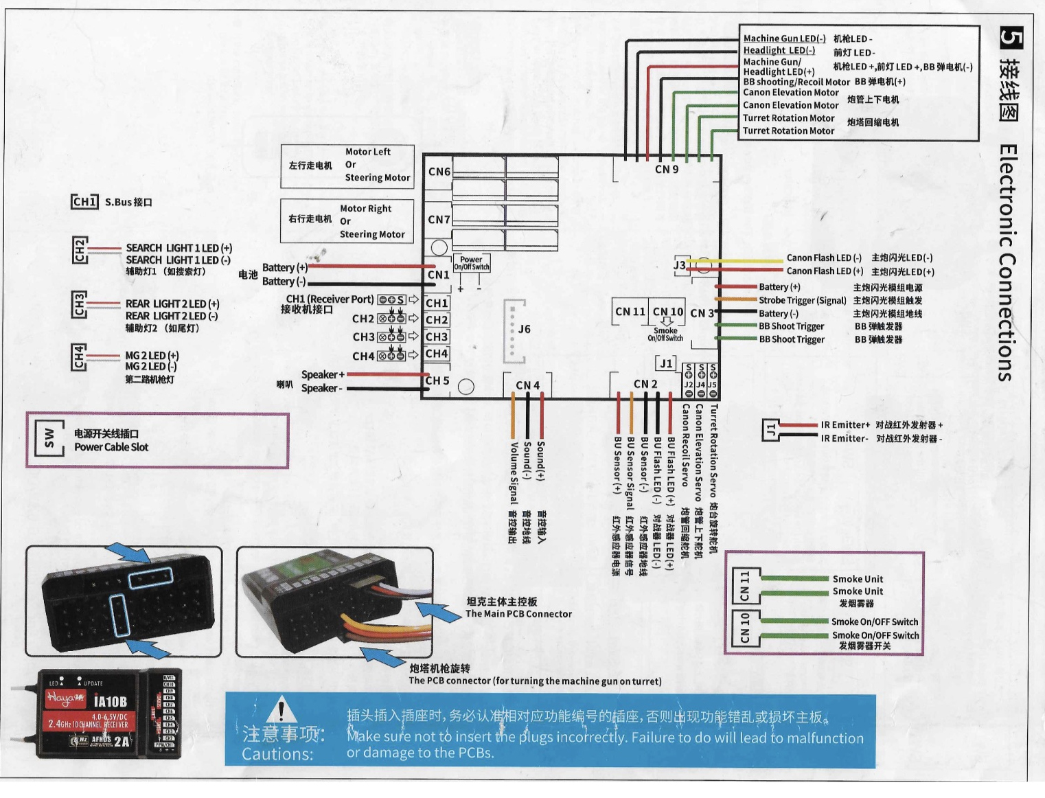 Haya Clark TK50HS 1/16 Chieftain Tank Main Board Tank Control Board