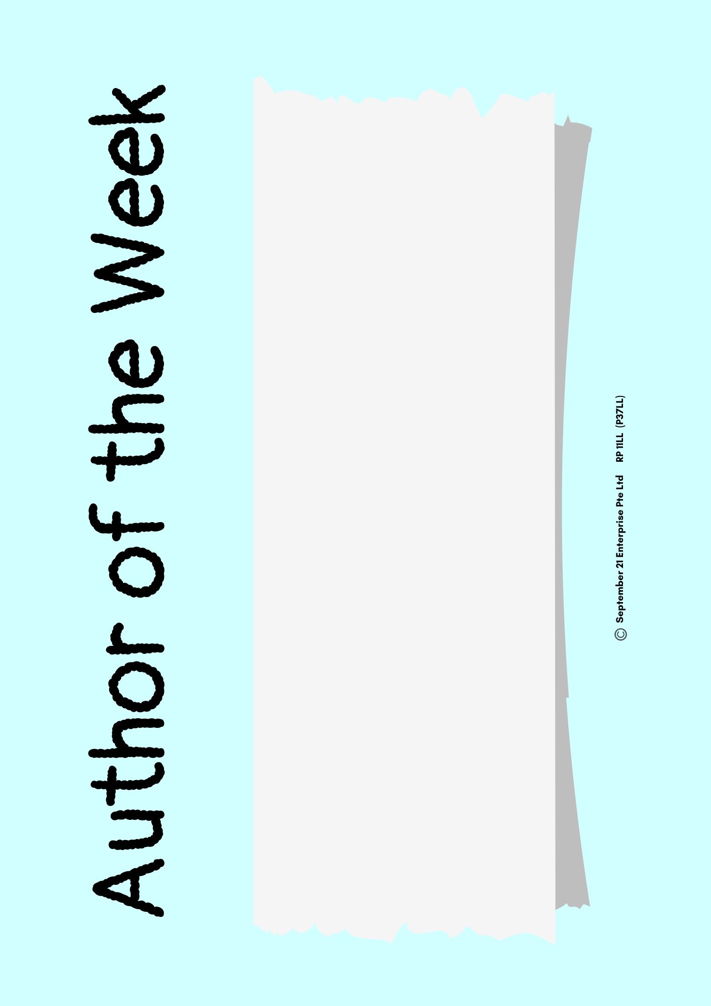 AUTHOR OF THE WEEK BLANK (LAMINATED A3 POSTER)