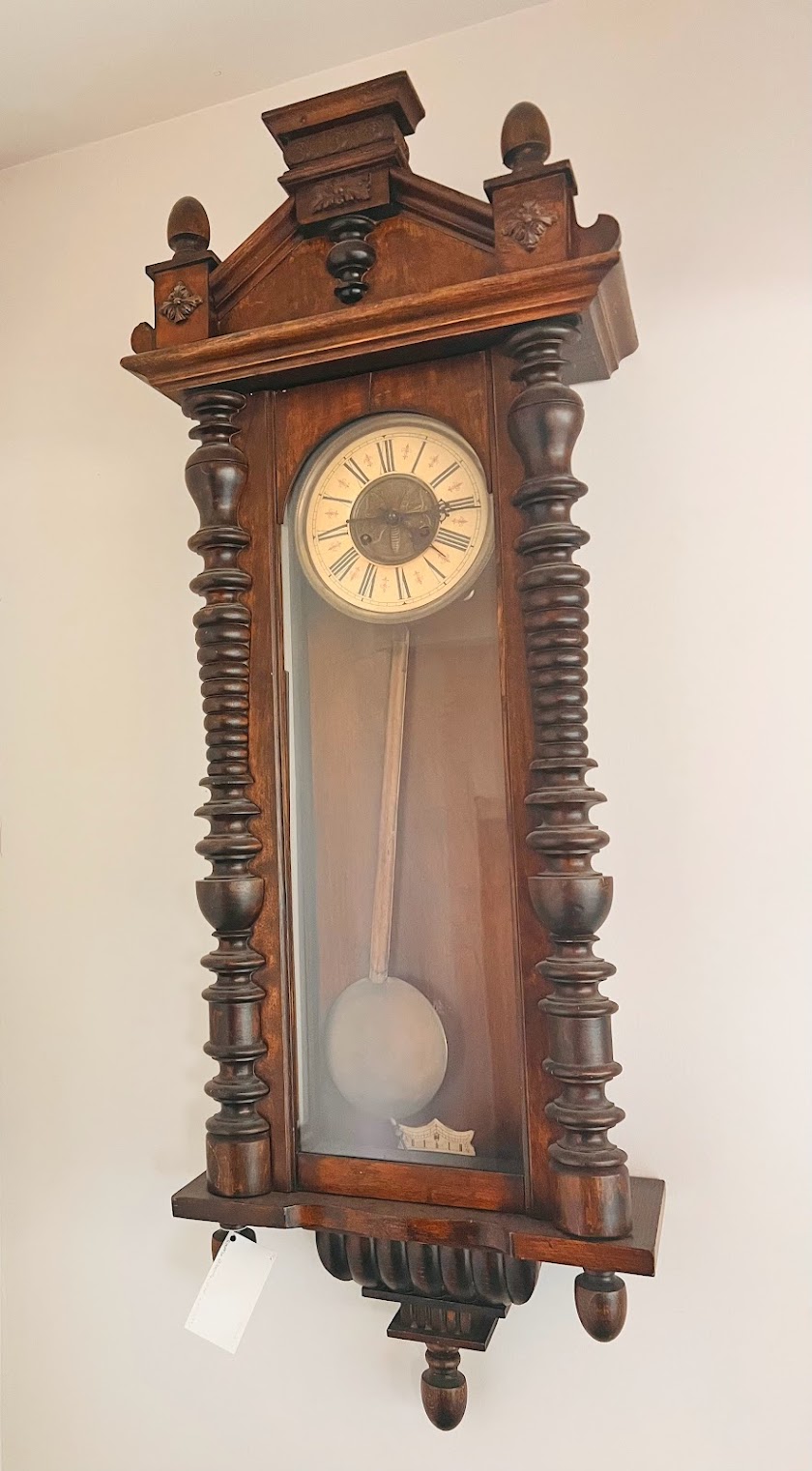 'Vienna' Style Mahogany Wall Clock